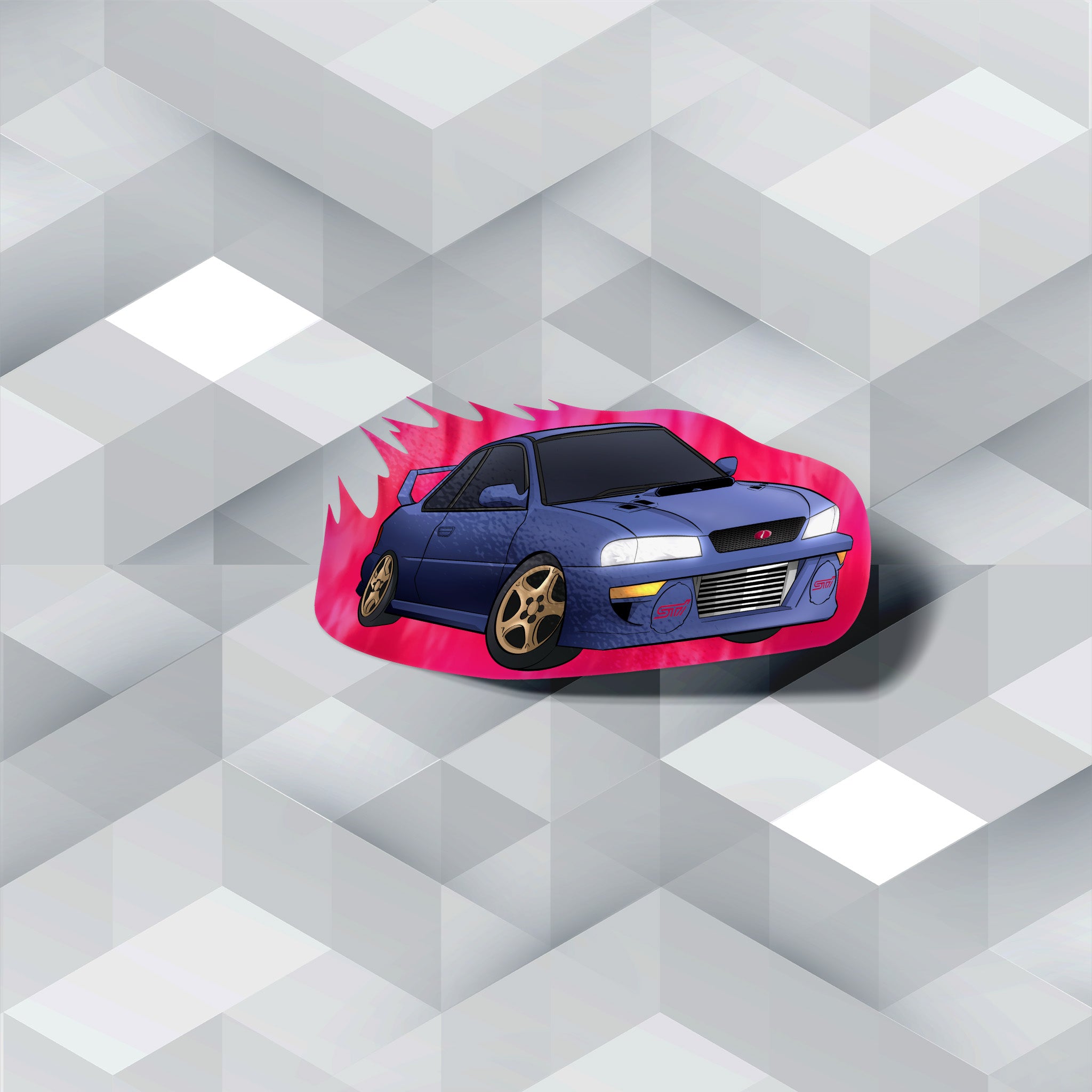 Subaru GC8 Sticker – High Quality UV Resistant Water Resistant Deca ...